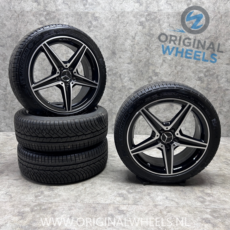 18 inch originele C43 AMG velgen + winterbanden Mercedes C klasse W205 ...