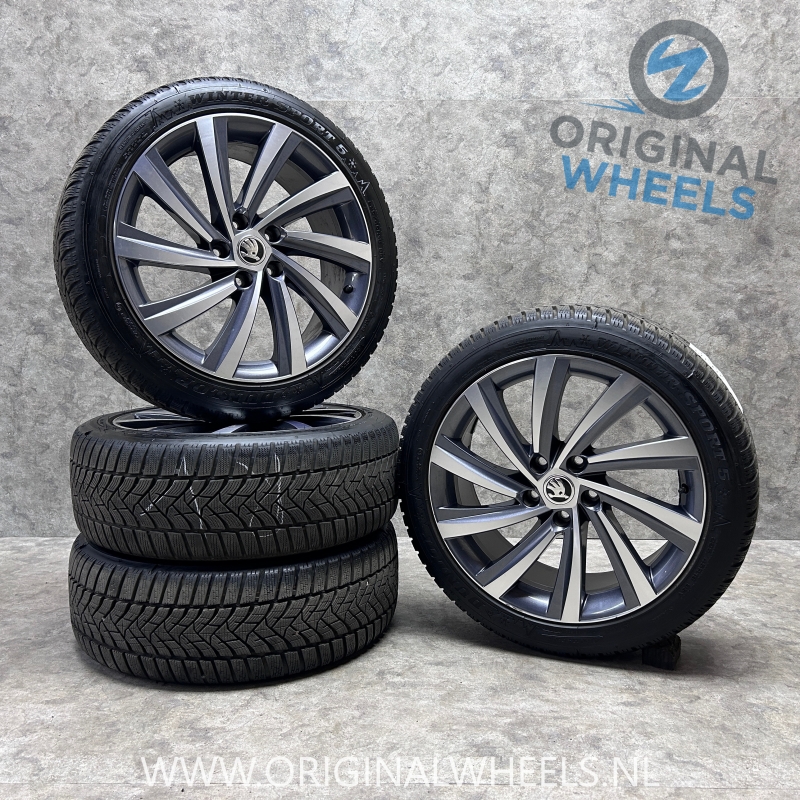 18 inch originele velgen + winterbanden Skoda Octavia RS 5E0601025AS